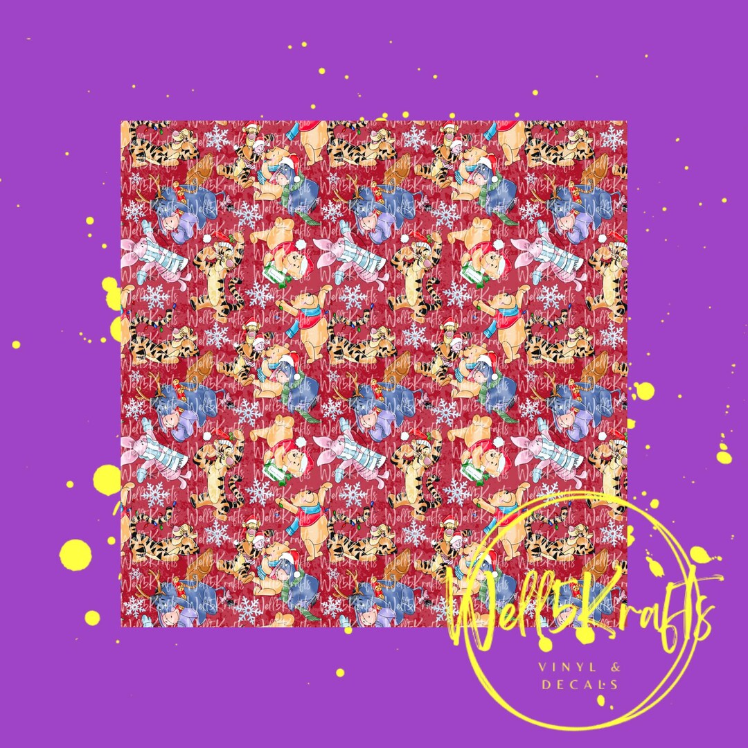 Christmas Pattern 038, Pattern Vinyl Sheet, Adhesive Pattern Vinyl ...