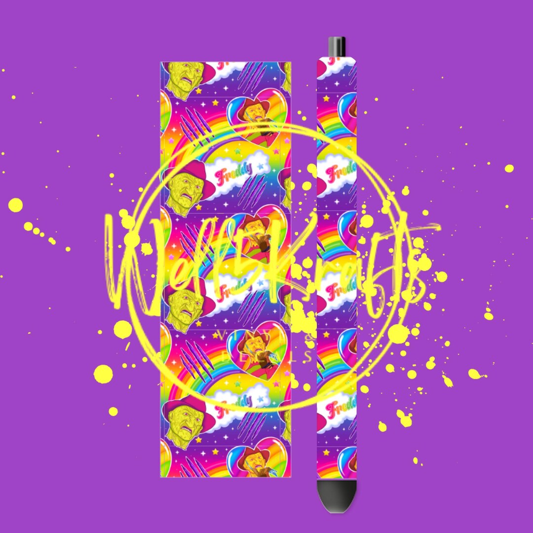 Horror Pattern 005 Pen Wrap, LF Horror Guy Pen Wrap, Adhesive Vinyl ...