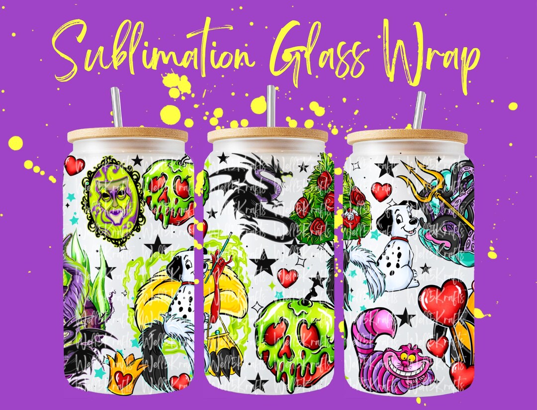 Glass Wrap 019 Transfers, 16 Oz Glass Can, Ready to Use, Ready to Apply ...