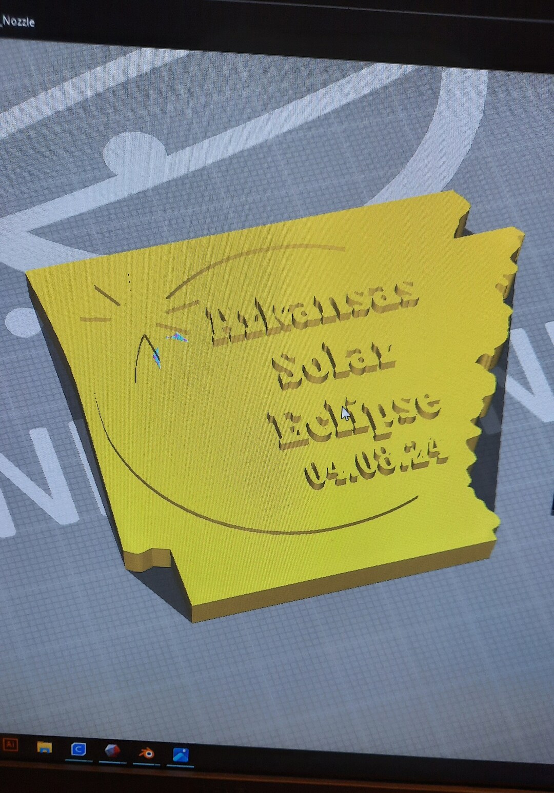 Arkansas 2024 Eclipse Magnet 3d Stl - Etsy