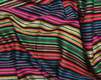 Cambaya Purple Mexican Fabric 31 Wide Striped Cambaya Serape Colorful ...