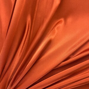 Orange Rust Charmeuse Fabric Fabric by the Yard - Etsy