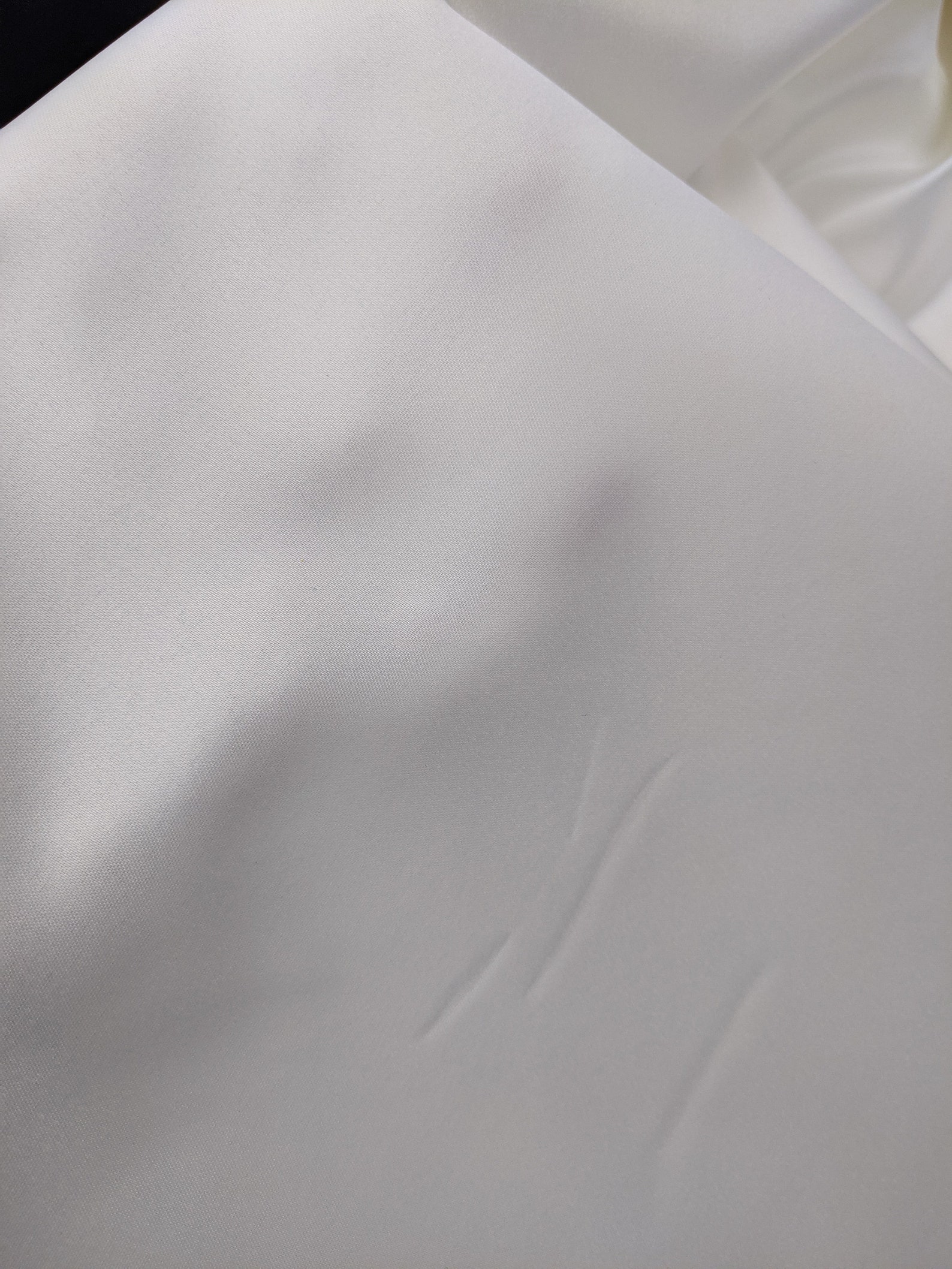 White Dull Satin / Light Ivory Dull Satin Fabric by the Yard /duchess ...