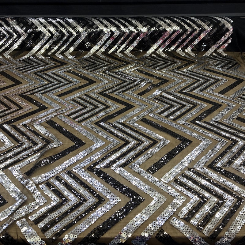 Silver Sequin Linen - Etsy