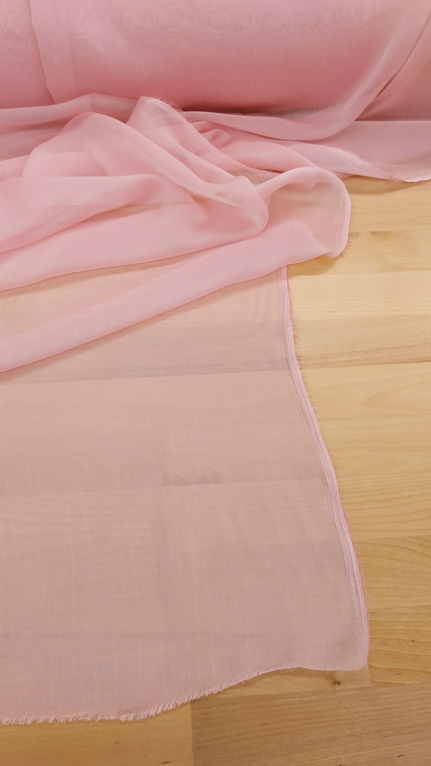 Pink Two Tone Chiffon Fabric - Chiffon Fabric - Sheer Fabric by the ...