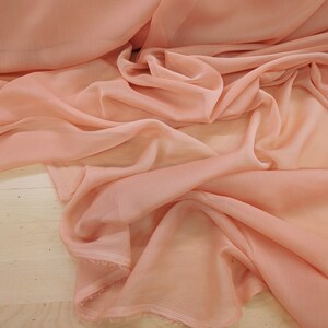 Peach Two Tone Chiffon Fabric - Chiffon Fabric - Sheer Fabric by the ...