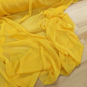Golden Yellow Two Tone Chiffon Fabric - Chiffon Fabric - Sheer Fabric ...