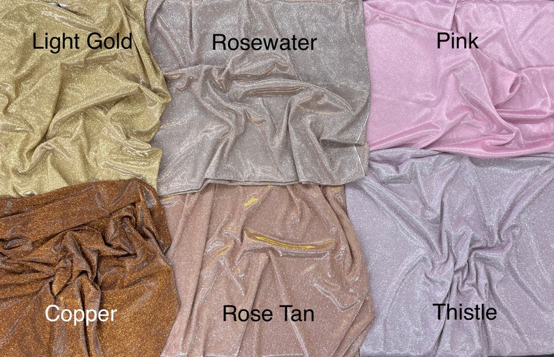 22 Colors Lurex Glitter Fabric/ Glimmer/ Shimmer Dress Fabric / Glitter ...