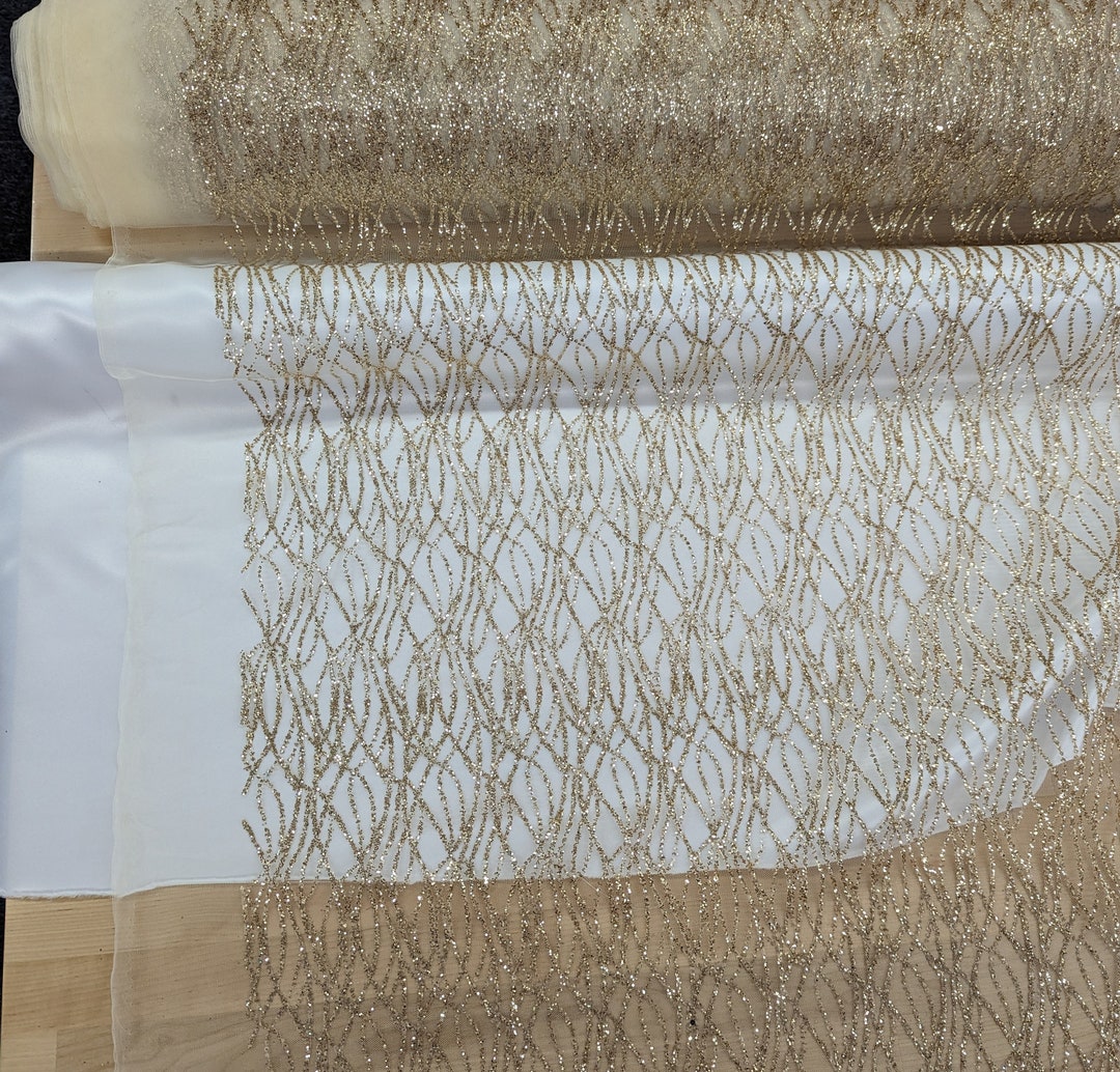 4 Colors of Glitter Lace Fabric/ Shiny Lace Fabric by the - Etsy