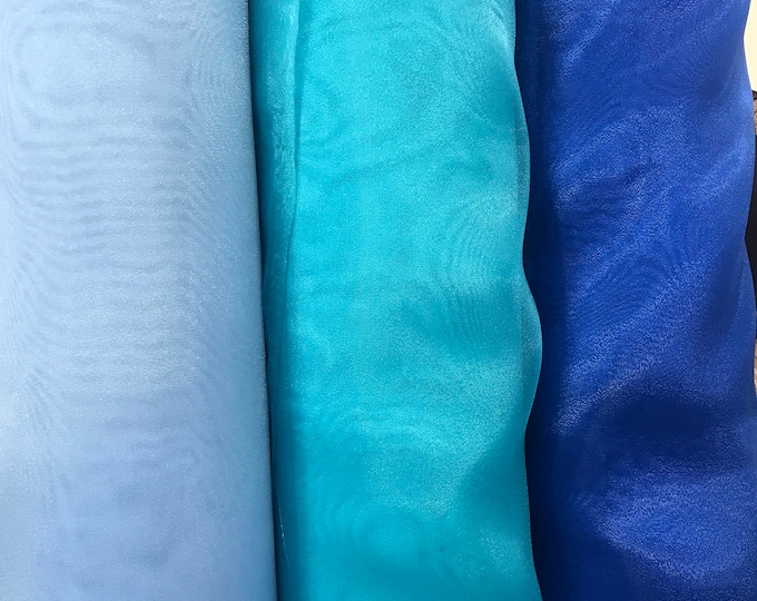 Baby Blue Crystal Organza Fabric by the Yard, Light Blue Sheer Organza ...