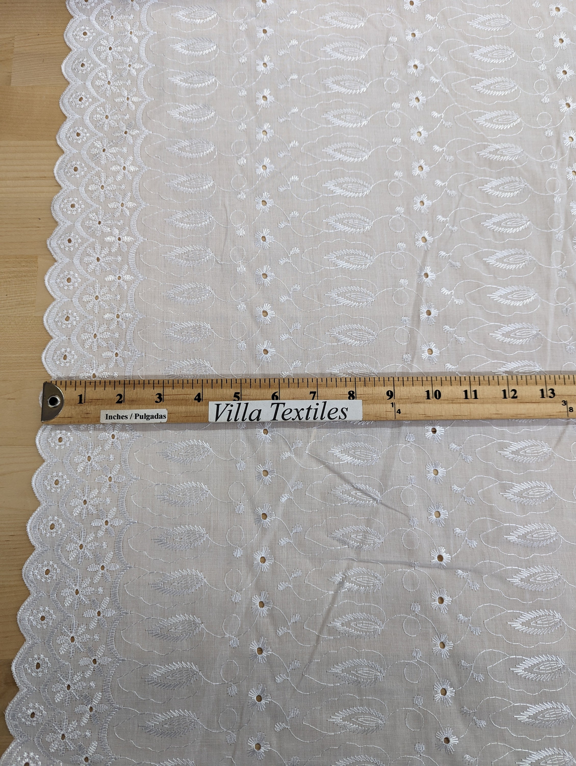 11 Colors of Eyelet Fabric by the Yard/ Scallop Border Eyelet Fabric ...
