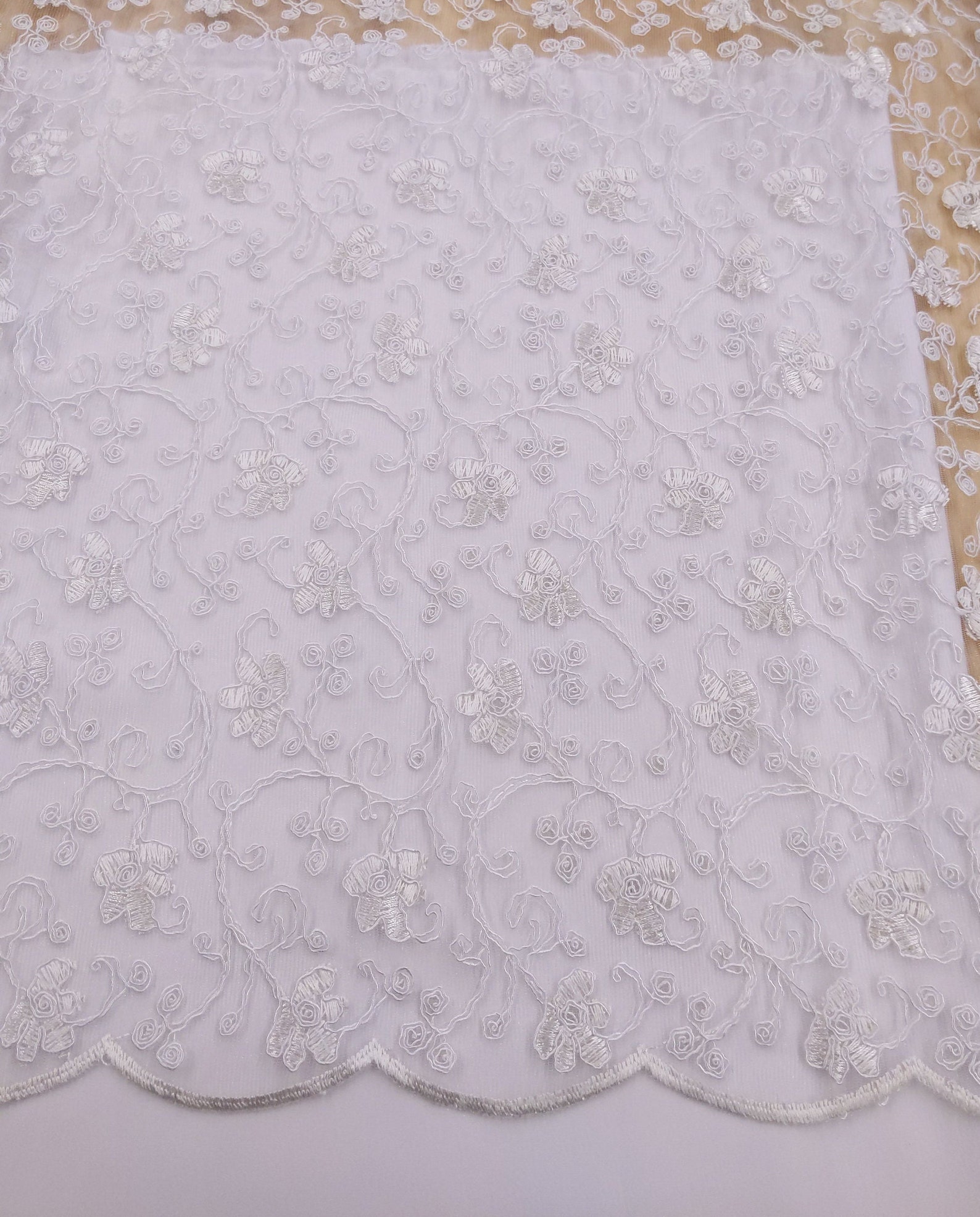 White Small Flower Lace/ Bridal Lace Fabric by the Yard - Etsy