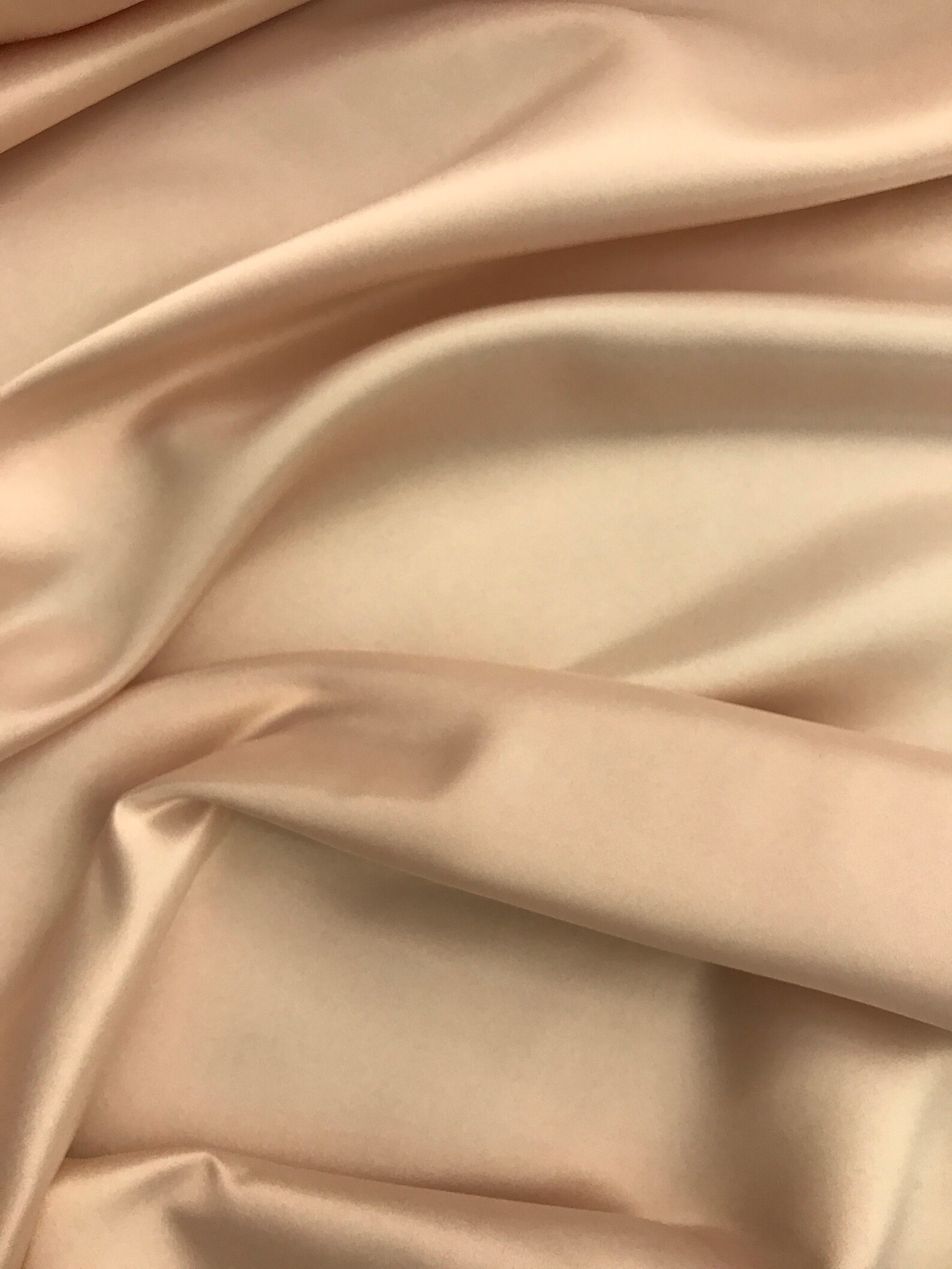Champagne Pink Dull Satin Fabric By The Yard Duchess Satin Etsy