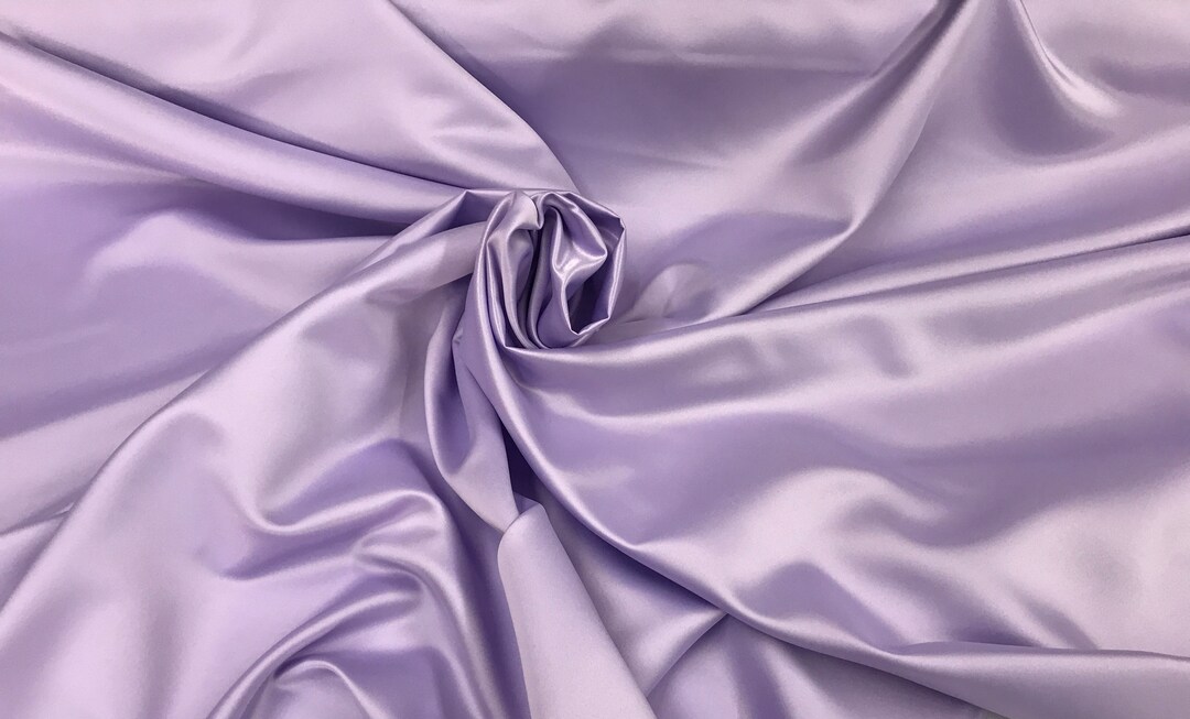 Lilac Dull Satin Fabric by the Yard /duchess Satin/ Peau De Soie Fabric ...