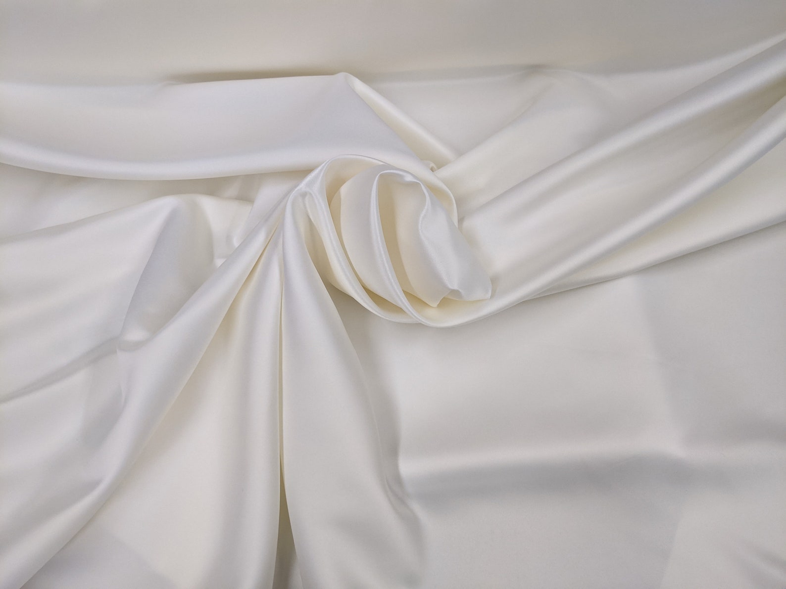 White Dull Satin / Light Ivory Dull Satin Fabric by the Yard /duchess ...