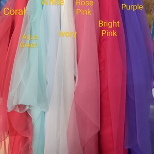 6 Colors of Matte Textured Organza Fabric by the Yard/sheer Organza - Etsy