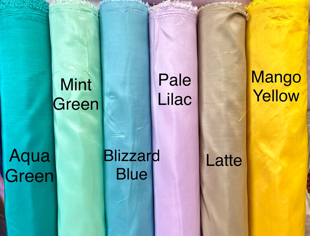 6 Colors of Solid Taffeta Fabric/ Taffeta Fabric by the Yard - Etsy