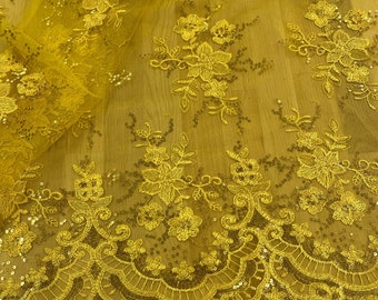 Gold Lace Fabric - Etsy