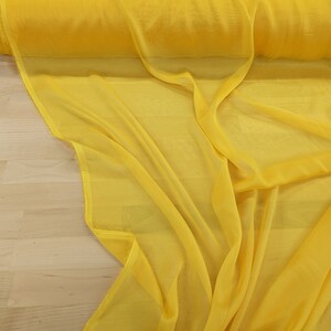 Golden Yellow Two Tone Chiffon Fabric - Chiffon Fabric - Sheer Fabric ...
