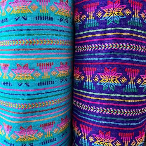 Mexican Fabric by the Yard / Mexican Ethnic Fabric / Colorful - Etsy