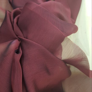 3 Colors of Chiffon Two Tone Chiffon / Burgundy Two Tone Chiffon Fabric ...