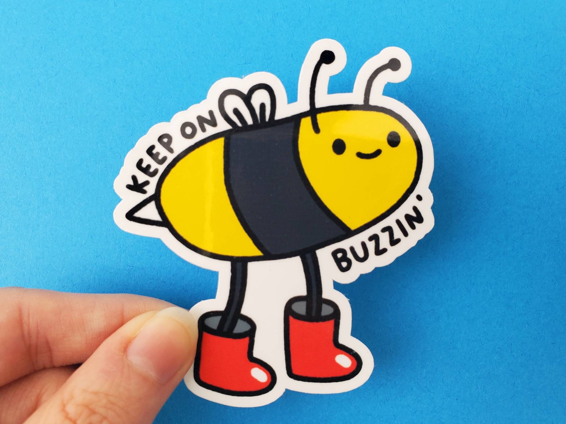 Keep on Buzzin’ Bumble Bee Sticker - Etsy