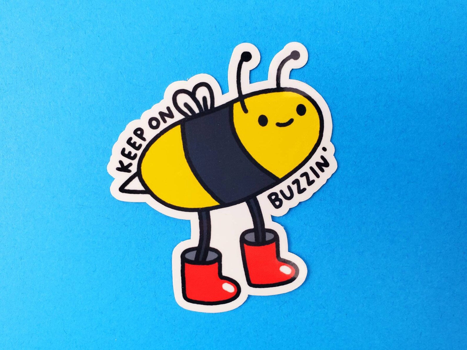 Keep on Buzzin’ Bumble Bee Sticker - Etsy