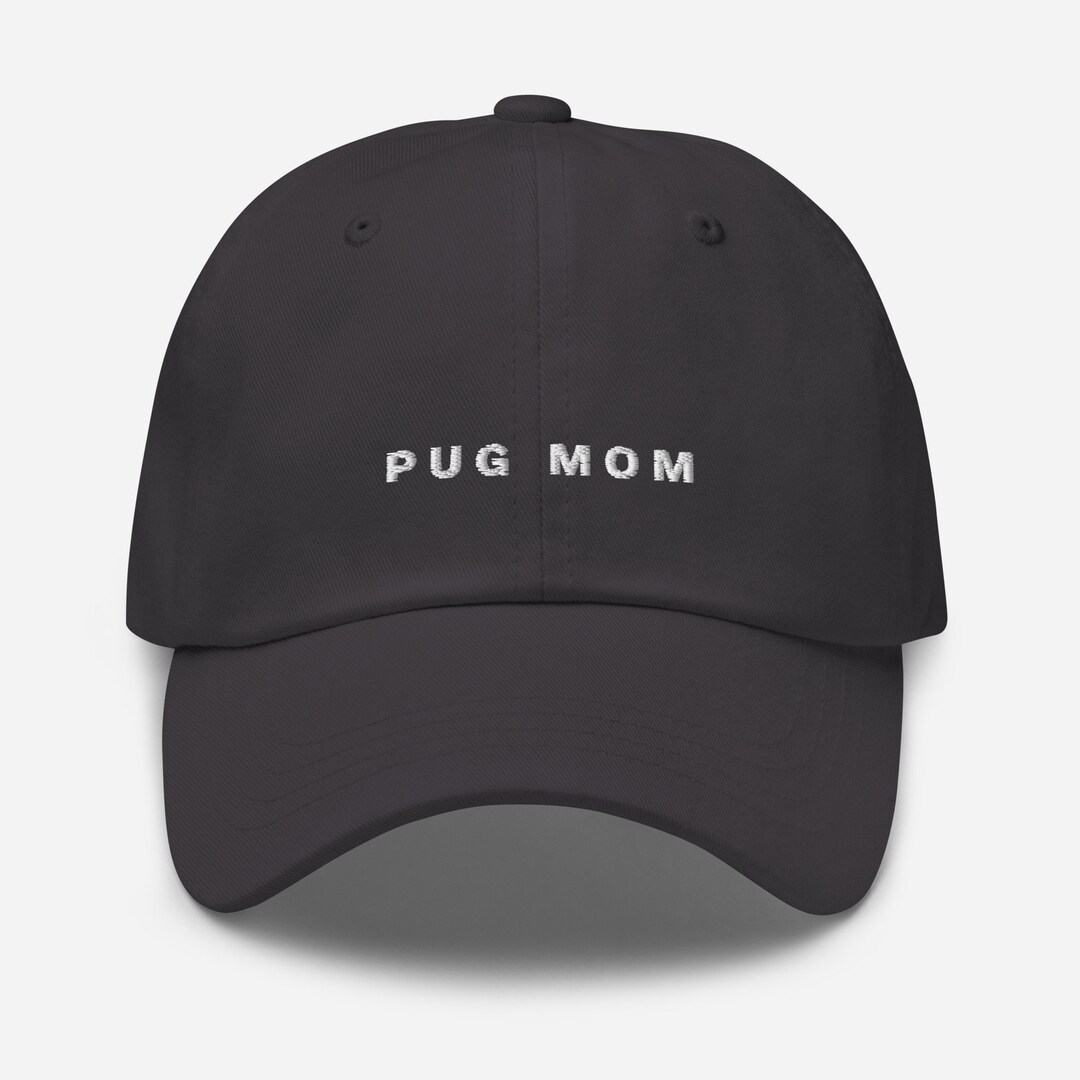 Pug Mom Hat White Text Pug Mom Cap Pug Merch Gift for - Etsy