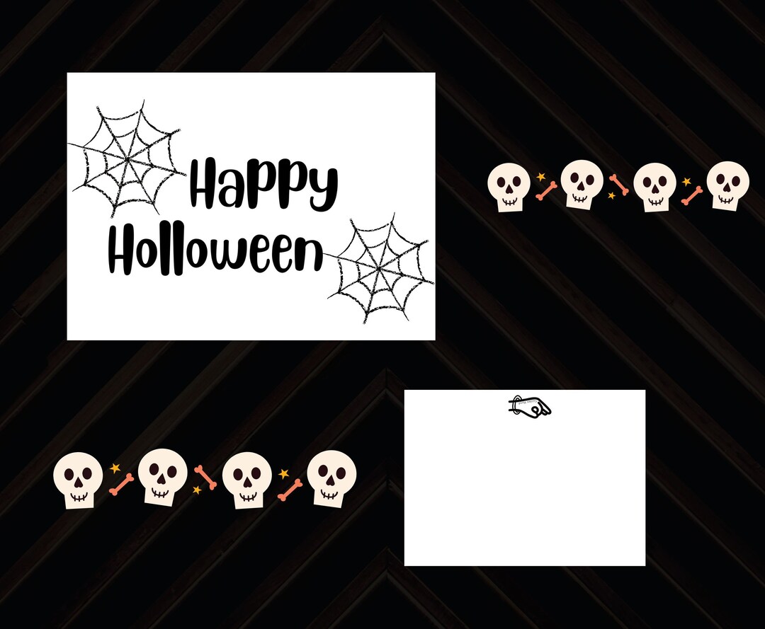 Halloween Spider Card, Happy Halloween Card With Spiderwebs, HAPPY ...