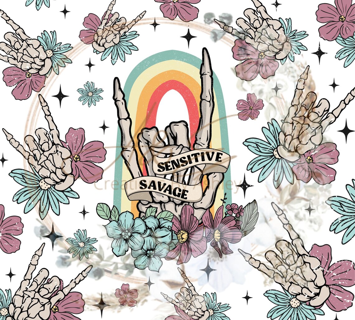 20 Oz Sensitive Savage Tumbler Wrap, PNG, Instant Download - Etsy