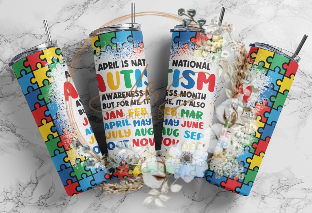 20 Oz Autism Tumbler Wrap, Png, Instant Download - Etsy