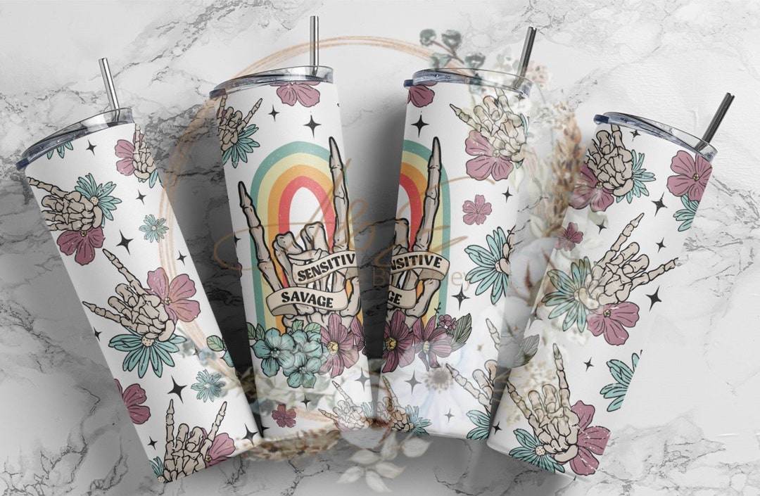 20 Oz Sensitive Savage Tumbler Wrap, PNG, Instant Download - Etsy