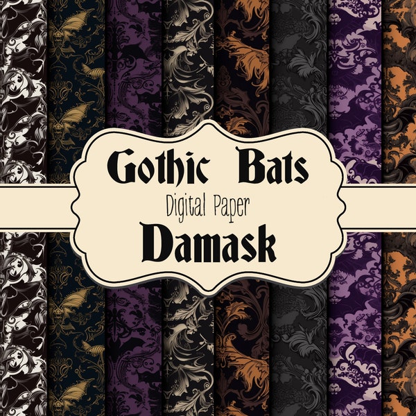 Damask Digital Paper - Etsy