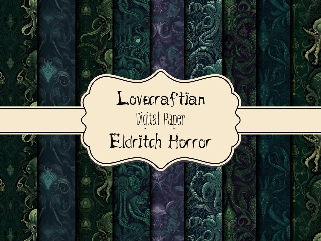 Lovecraftian Eldritch Horror Digital Paper Pack | Seamless Patterns ...
