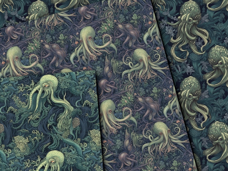 Eldritch Dreams Digital Paper Pack | Seamless Patterns | Instant ...
