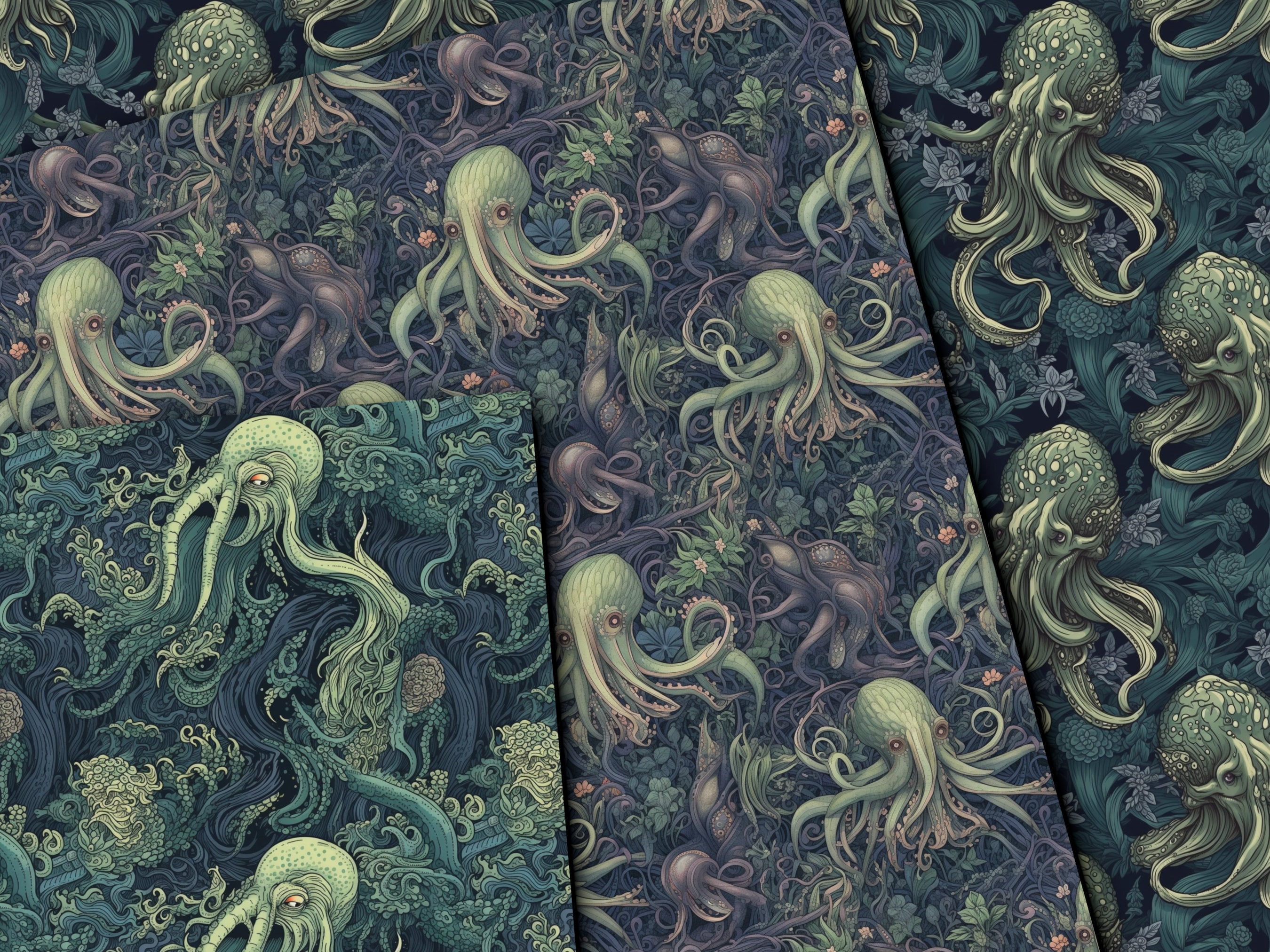 Eldritch Dreams Digital Paper Pack | Seamless Patterns | Instant ...