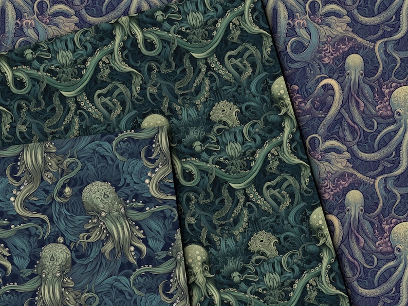 Eldritch Dreams Digital Paper Pack | Seamless Patterns | Instant ...