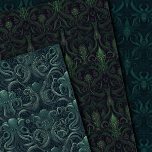 Lovecraftian Eldritch Horror Digital Paper Pack | Seamless Patterns ...