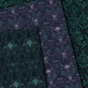 Lovecraftian Eldritch Horror Digital Paper Pack | Seamless Patterns ...