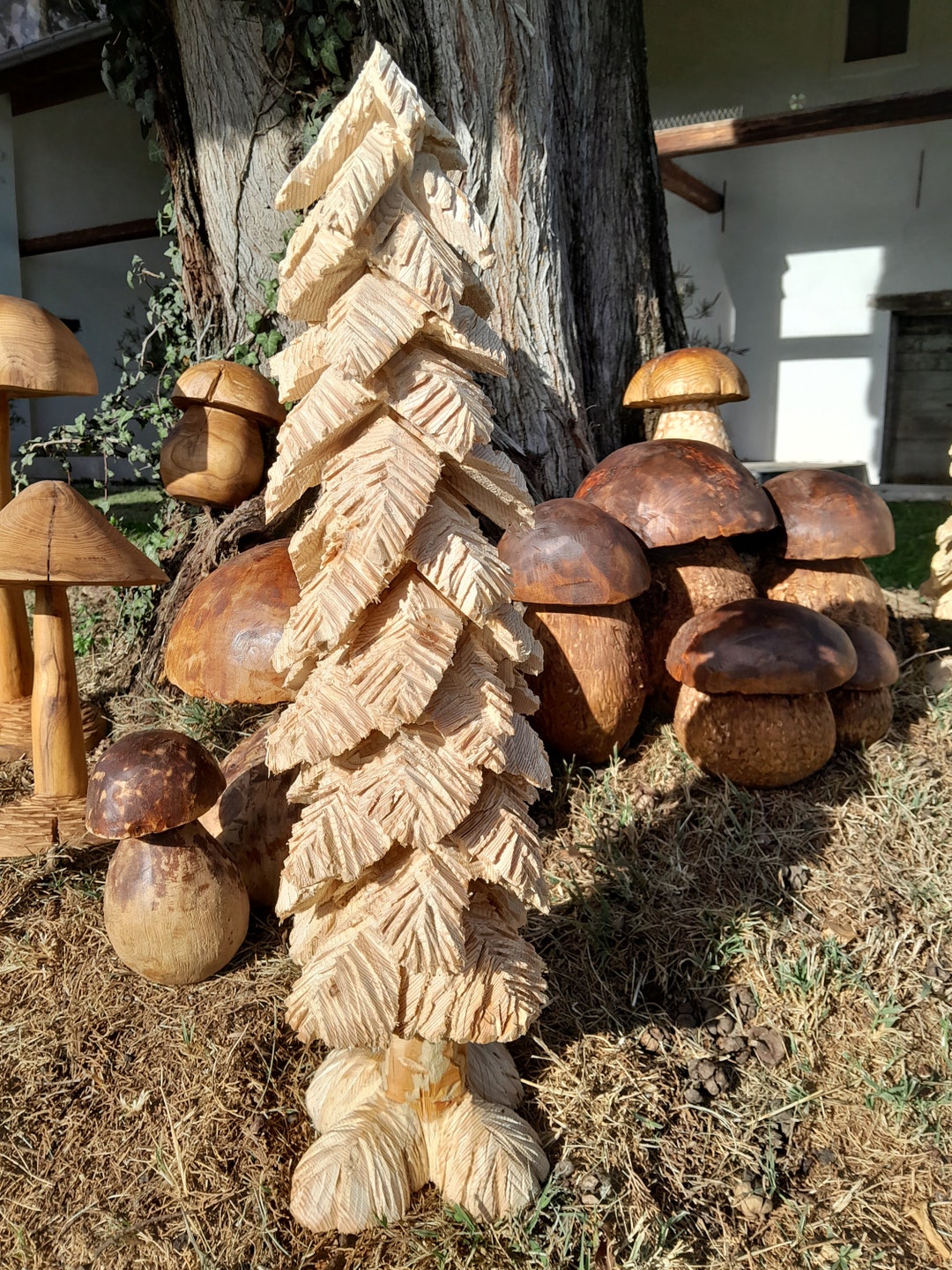 Fir Tree Made of Fir Wood, the Original Wooden Sculpture Made From a ...
