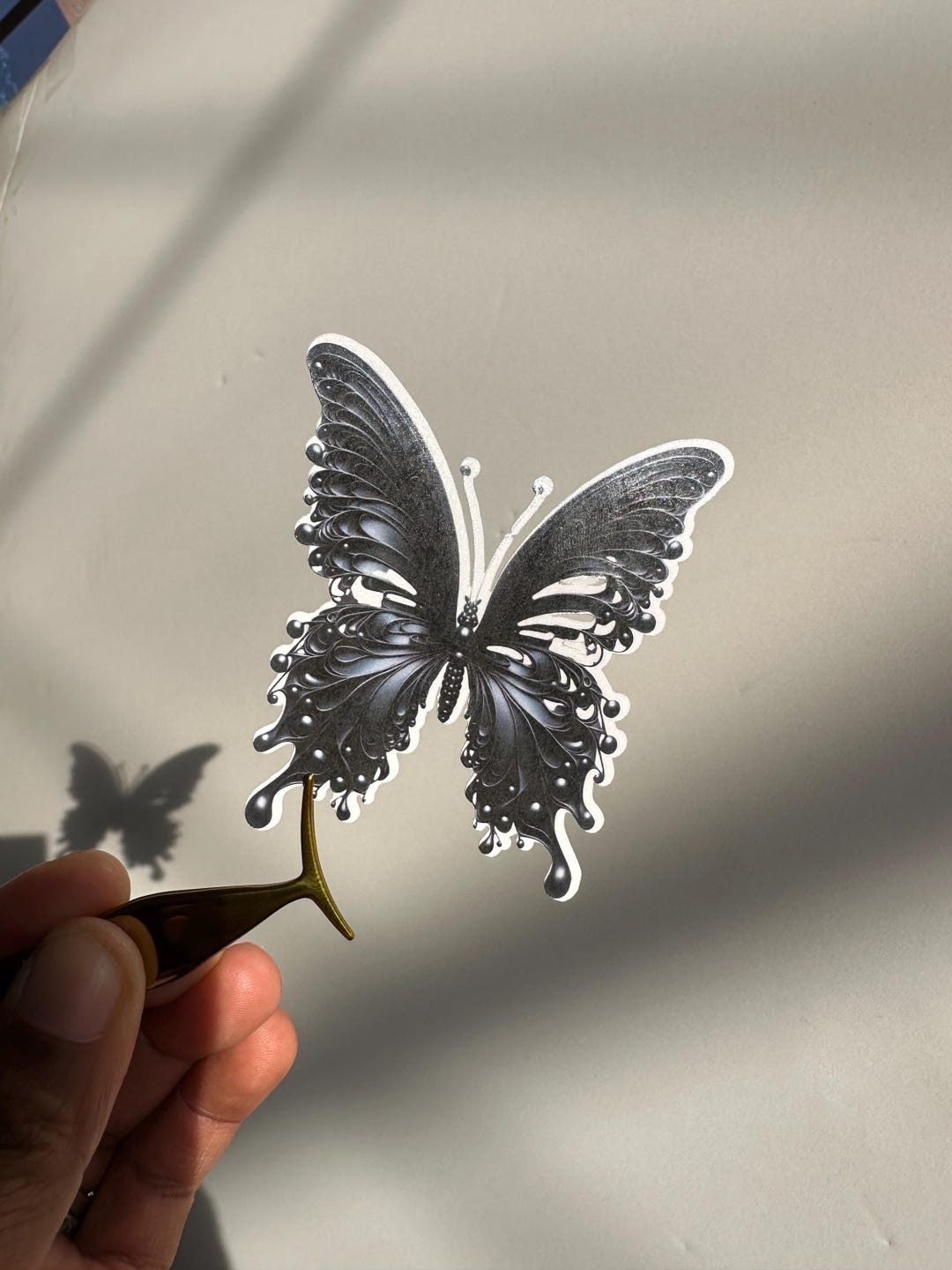 Black Butterfly Sticker Set, Die Cut Laptop Stickers, Vinyl iPhone ...