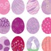 Pink Easter Egg Set, PNG, PSD Clip Art Set - Etsy