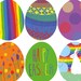 Rainbow Easter Egg Set, PSD, PNG Clip Art Set, Colourful, Printable ...