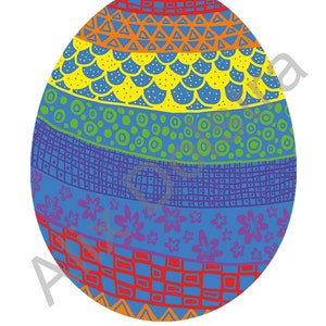 Rainbow Easter Egg Set, PSD, PNG Clip Art Set, Colourful, Printable ...