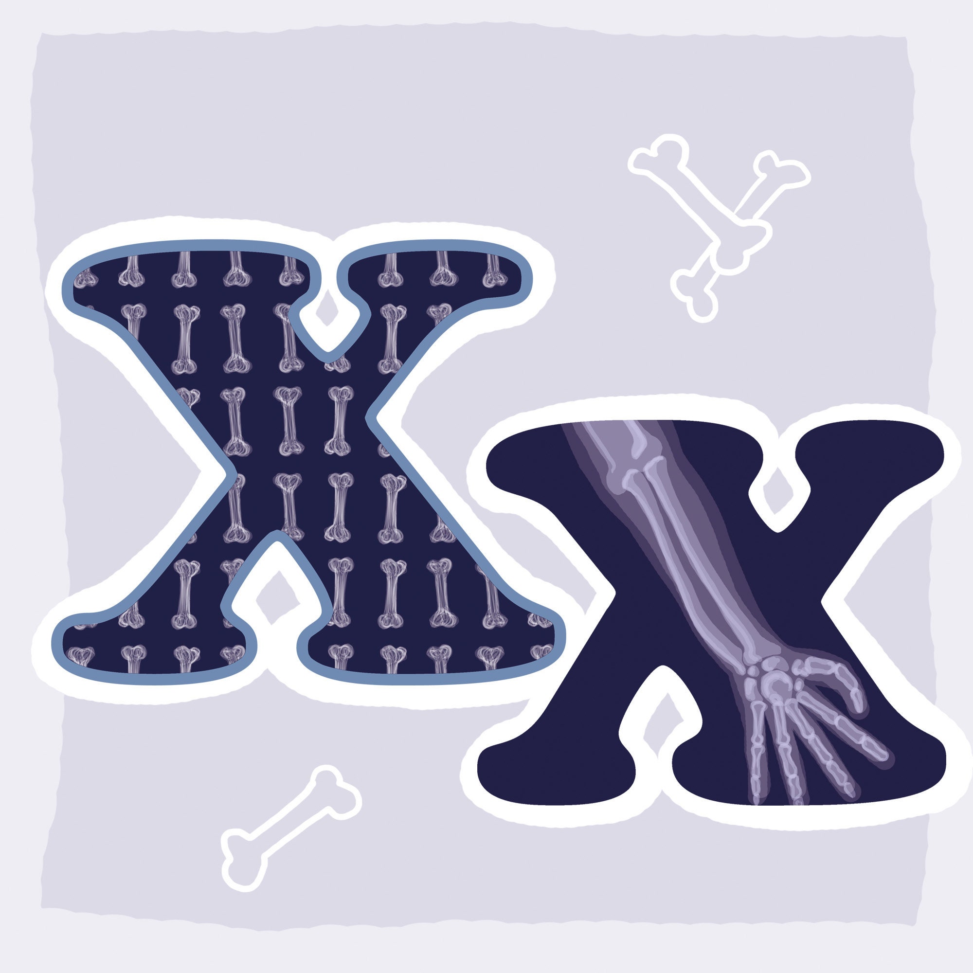 X is for Xray, Alphabet Letter PNG Clip Art Set, Educational Resource ...