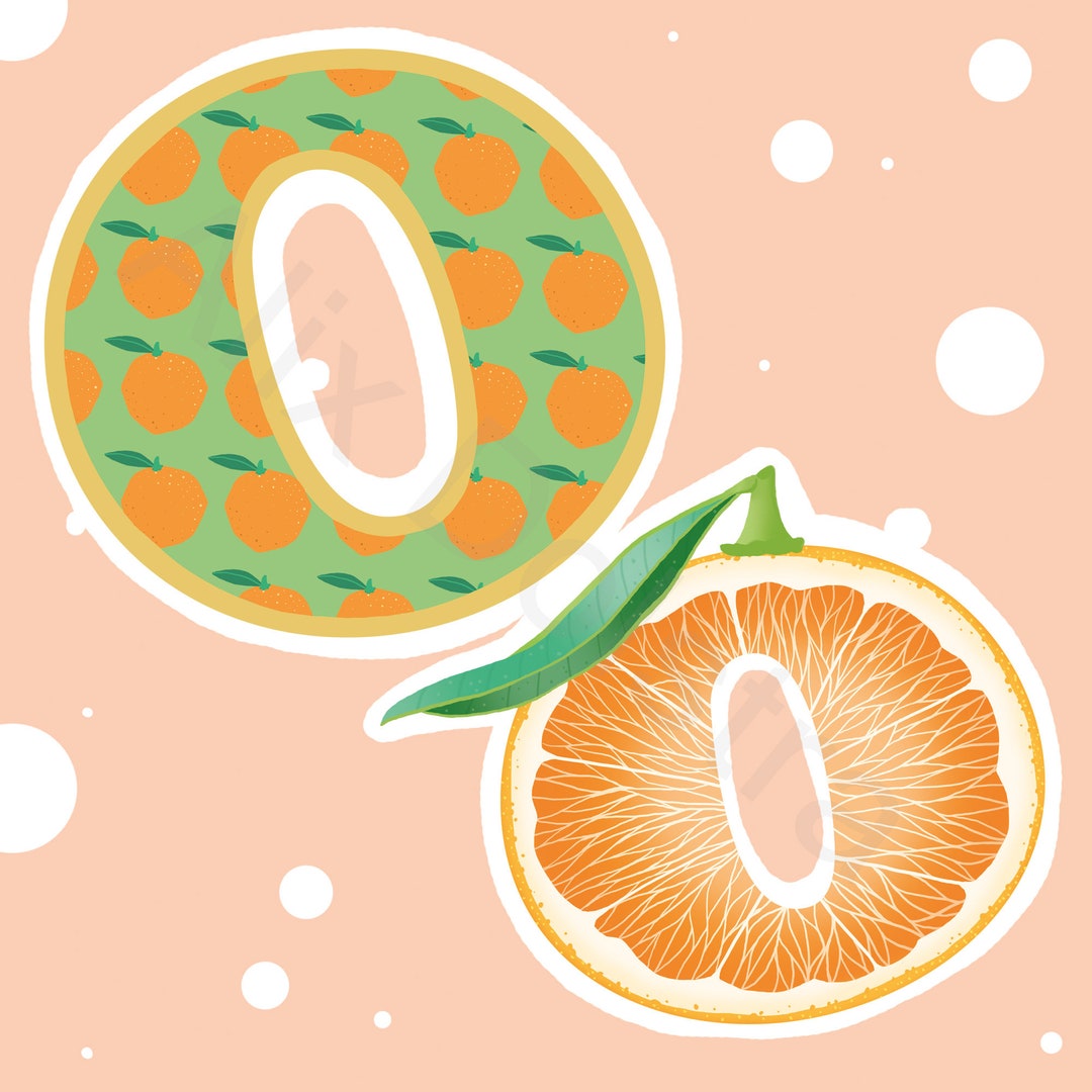 O is for Orange, PNG Clip Art Set, Alphabet Letter, Educational ...