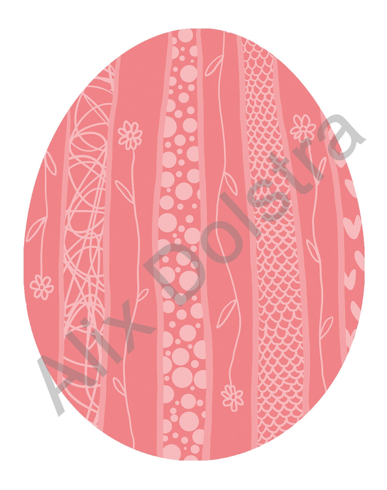 Pink Easter Egg Set, PNG, PSD Clip Art Set - Etsy