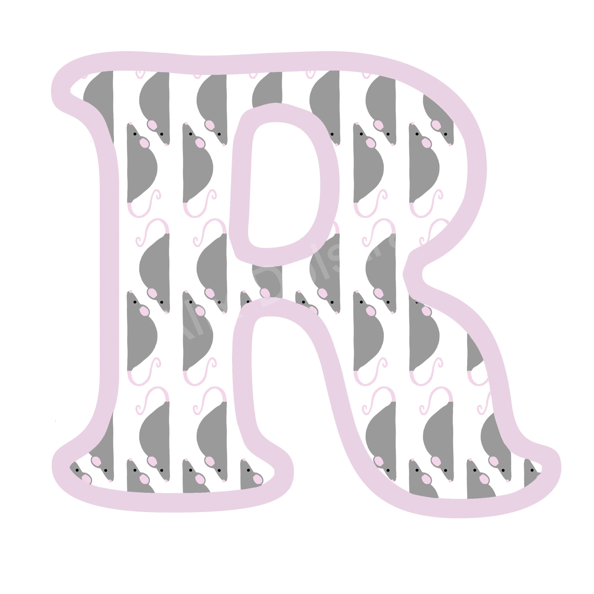 R is for Rat, Alphabet Learning Letter, Educational PNG Clip Art Set - Etsy