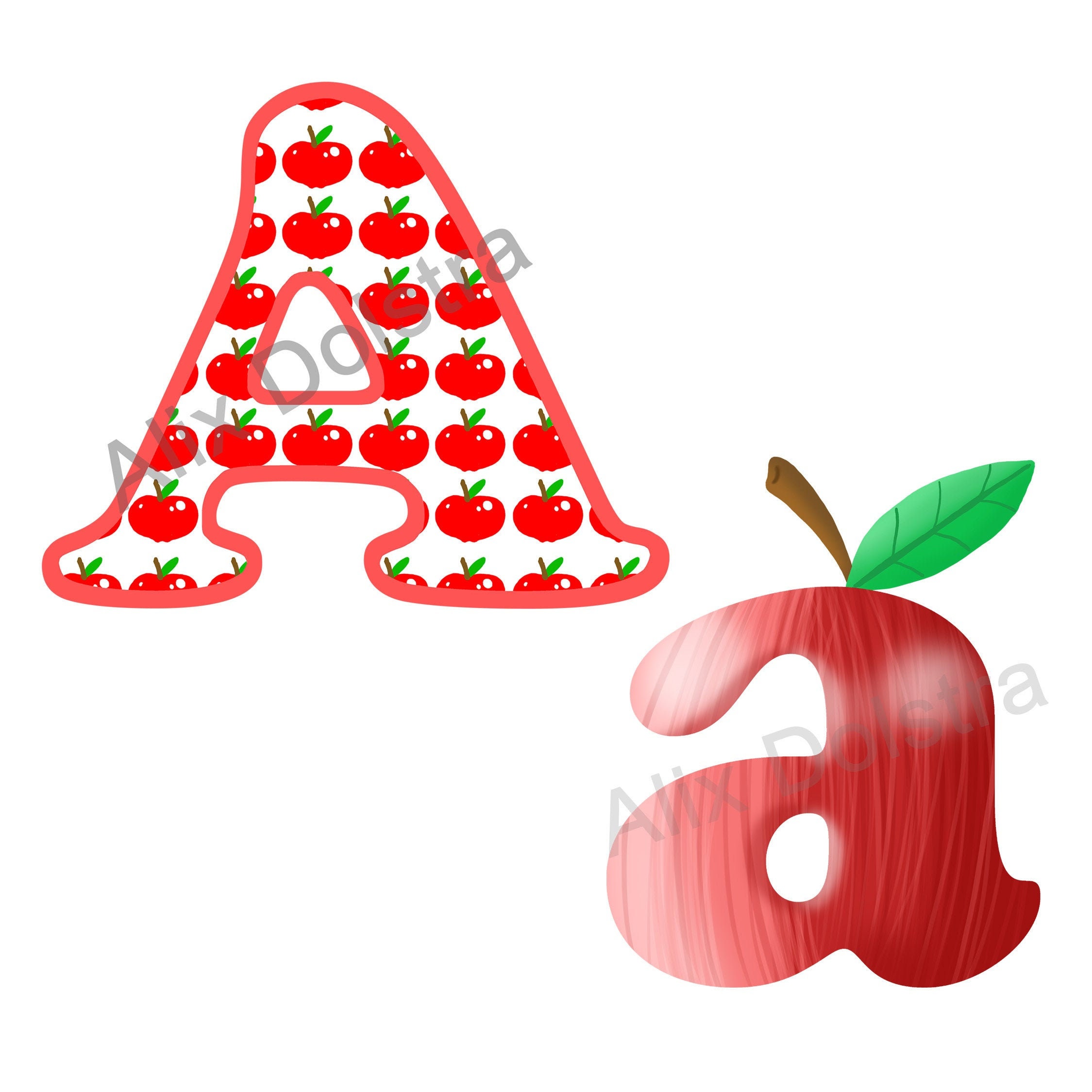 Letter A Apple Clipart