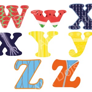 A to Z PNG Alphabet Clip Art Set, Educational, Decorative, Digital ...